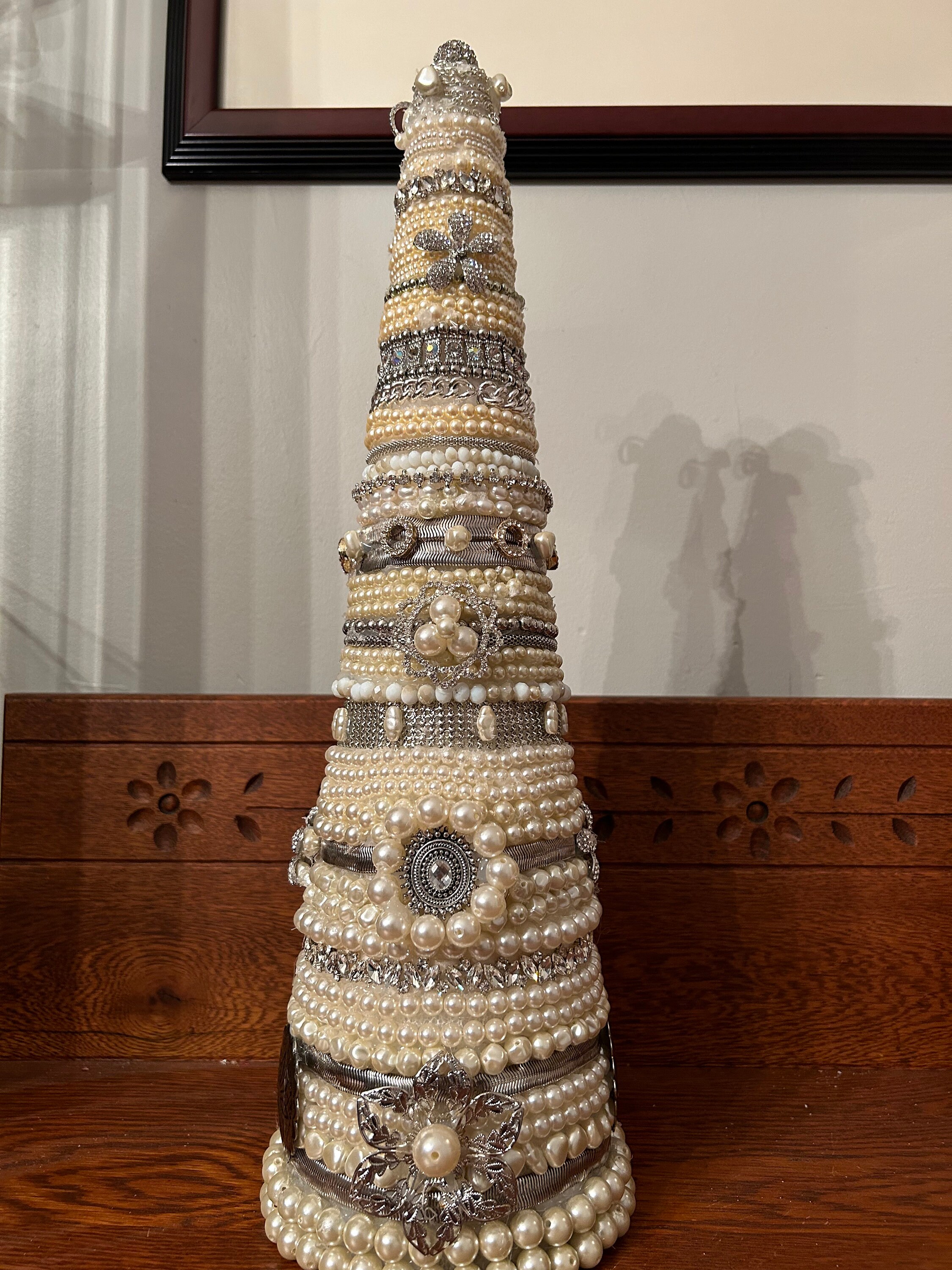 Table Top Bling Pearl and Silver Tone - Etsy