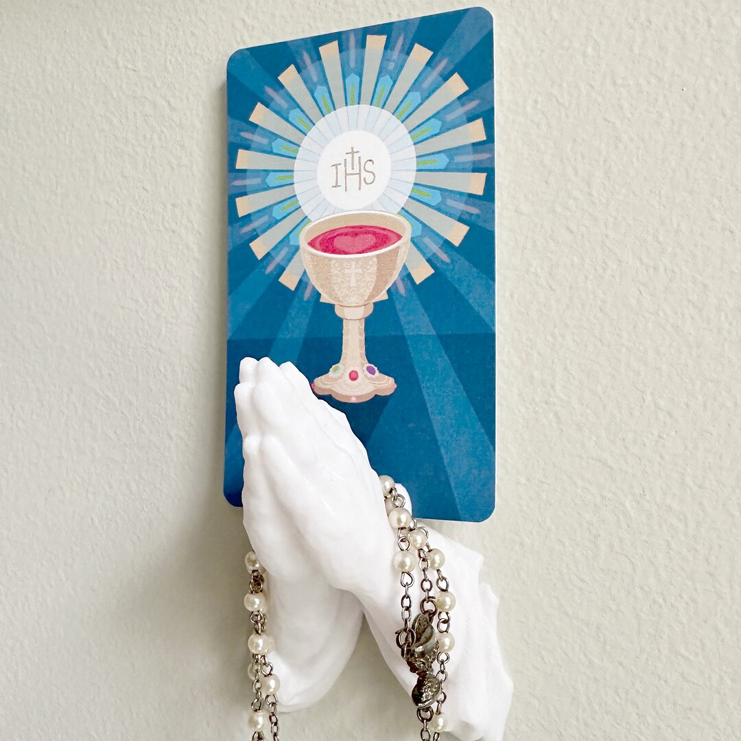 Spiritual Communion Prayer Card and Rosary Holder - Etsy