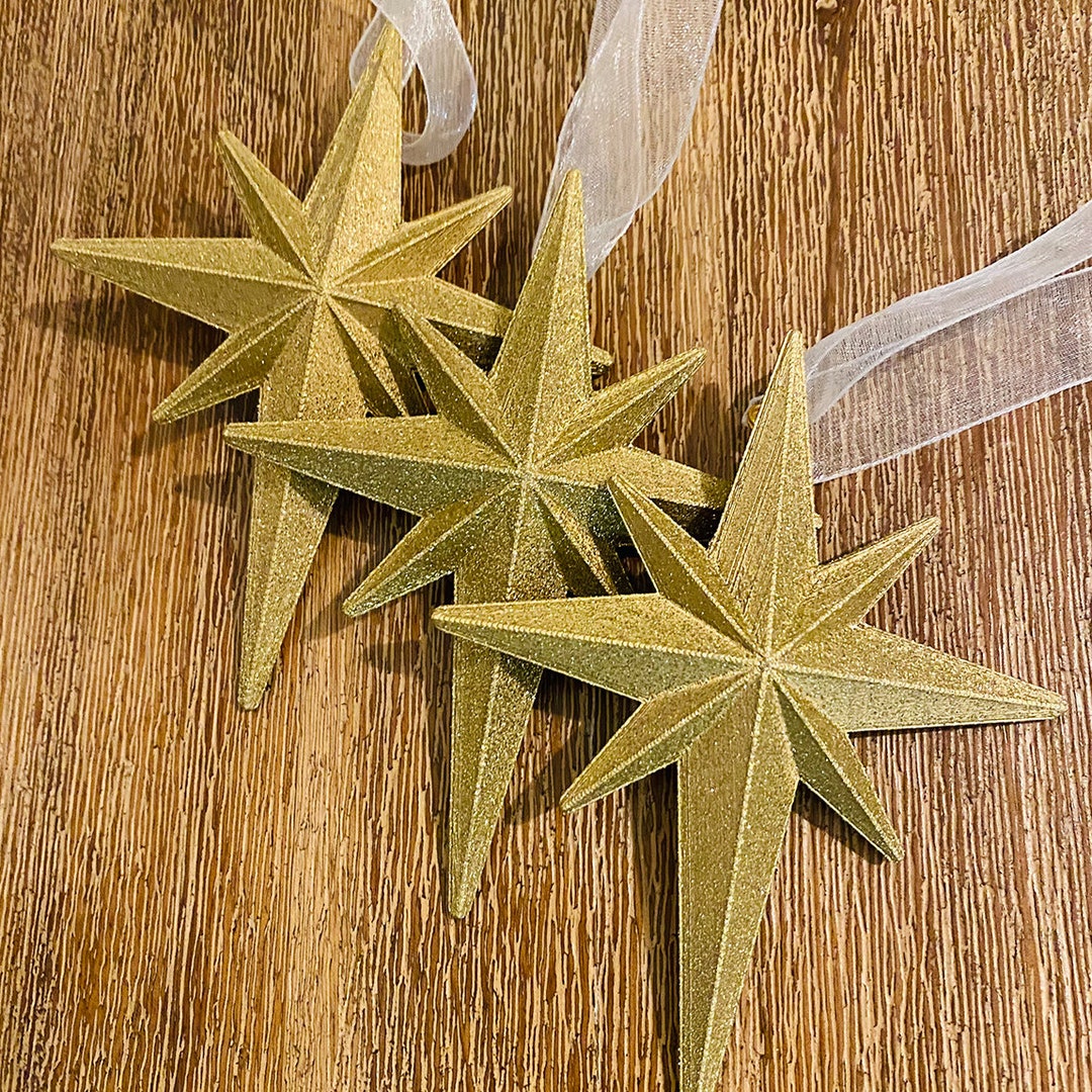 Glitter Star Ornament - Etsy