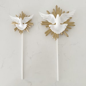 Holy Spirit Cake Topper / Floral Ornament - Etsy