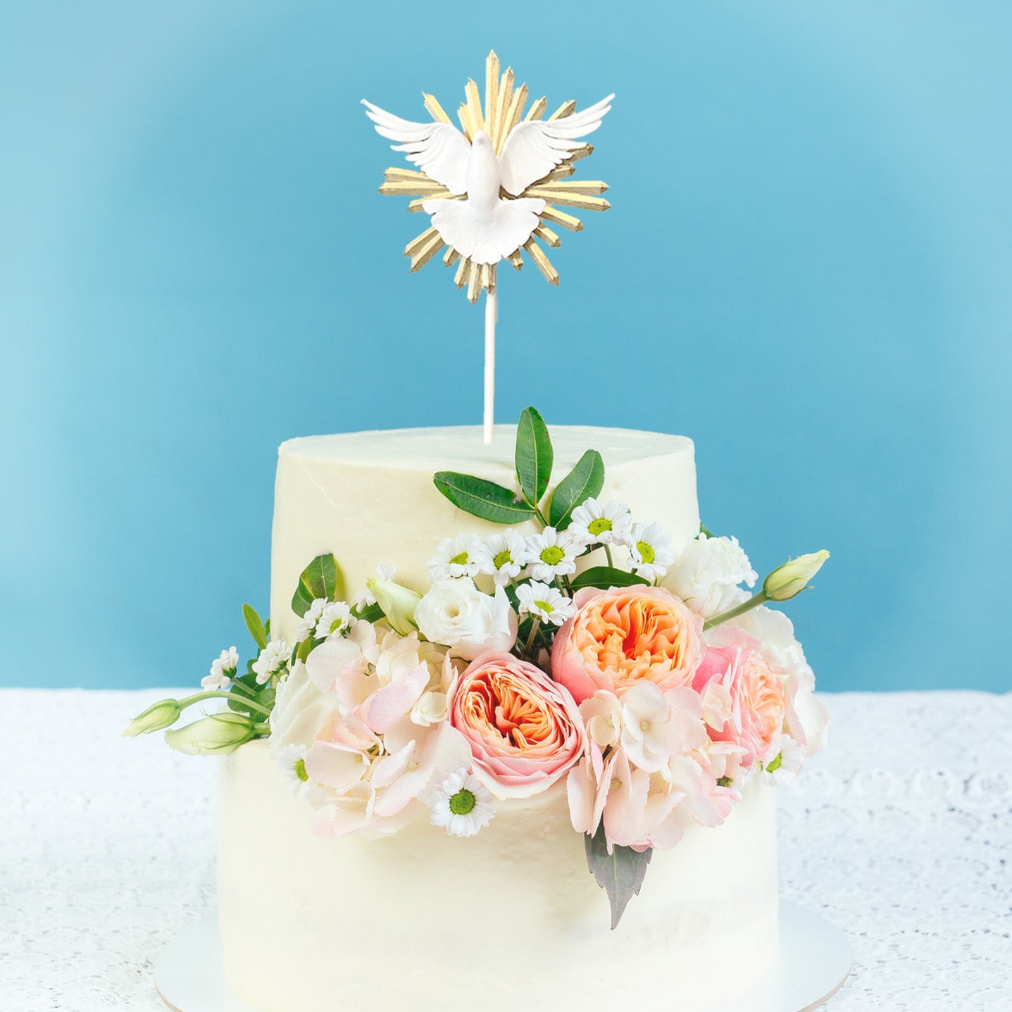 Holy Spirit Cake Topper / Floral Ornament - Etsy