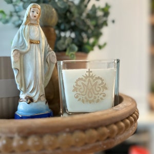 Auspice Maria Candle & Optional Prayer Block - Etsy