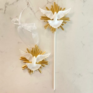 Holy Spirit Cake Topper / Floral Ornament - Etsy