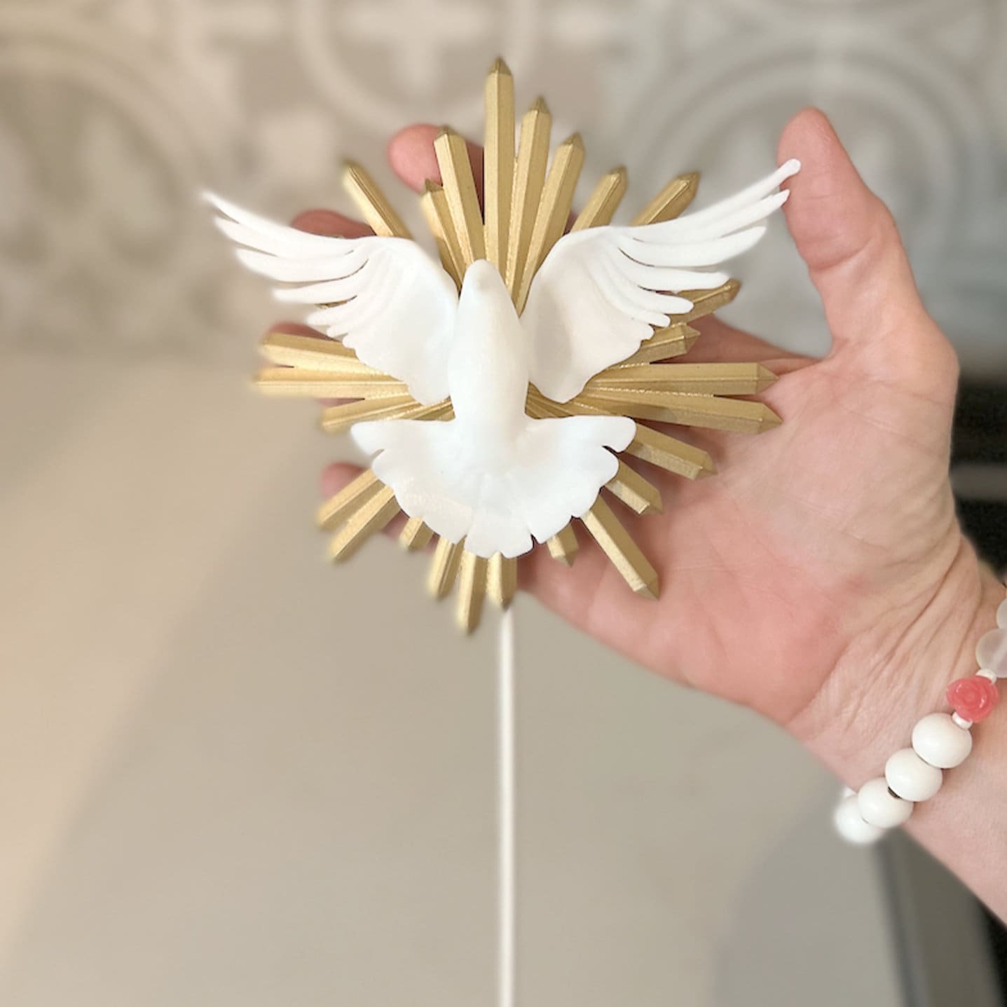 Holy Spirit Cake Topper / Floral Ornament - Etsy