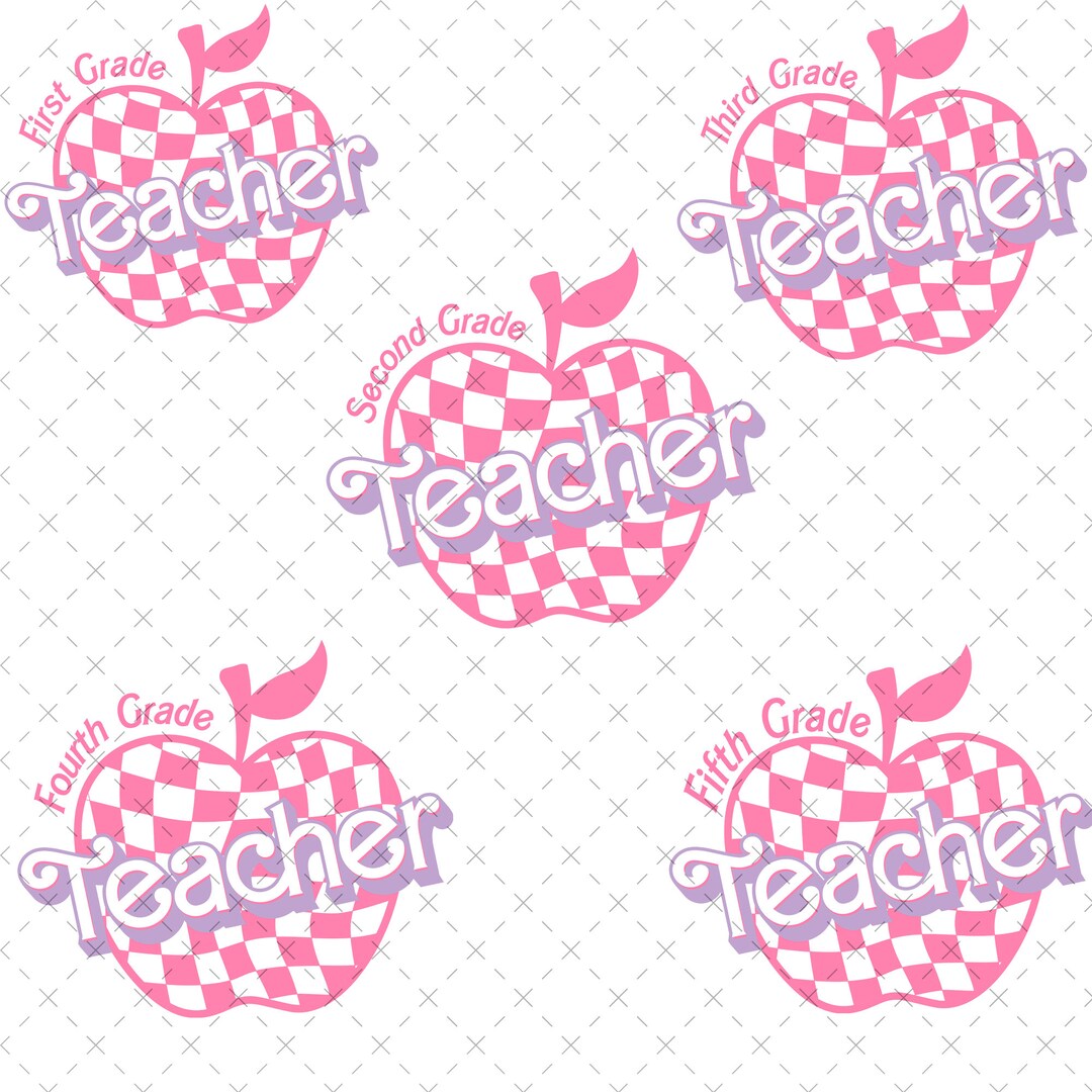 Teacher Pink Png, Pink Teacher Shirt, Teacher Bundle Png, Colorful ...