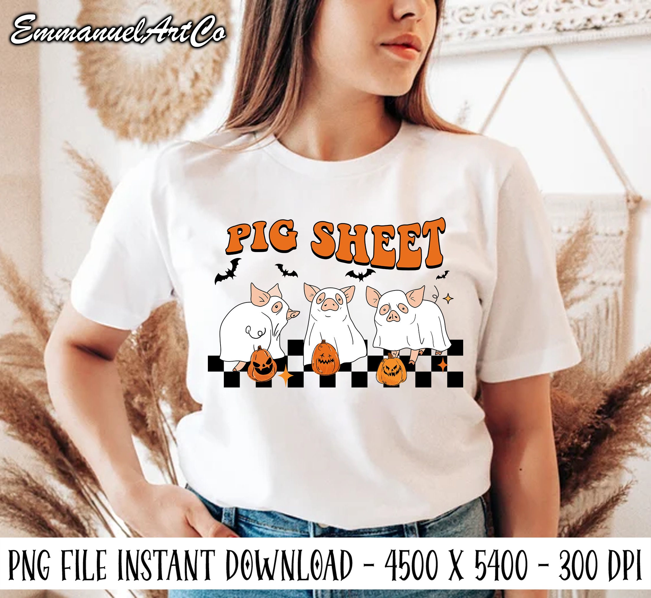 Pig Sheet PNG Ghost Pig Png Halloween Pig Png Funny Pig - Etsy