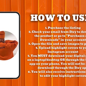 Orange Luxury Instagram Highlight Covers, Orange Editable Icons, Story ...
