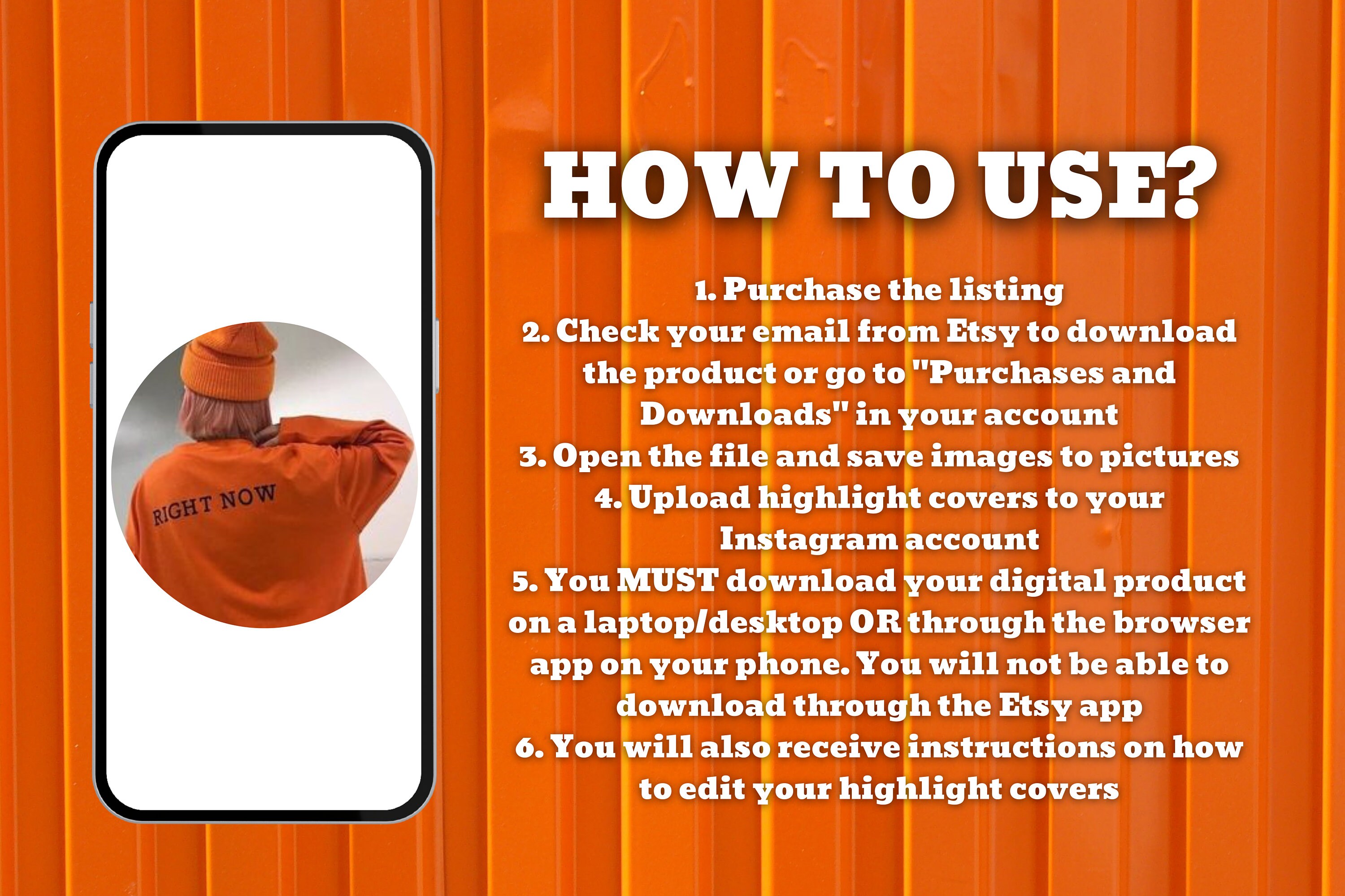 Orange Luxury Instagram Highlight Covers, Orange Editable Icons, Story ...