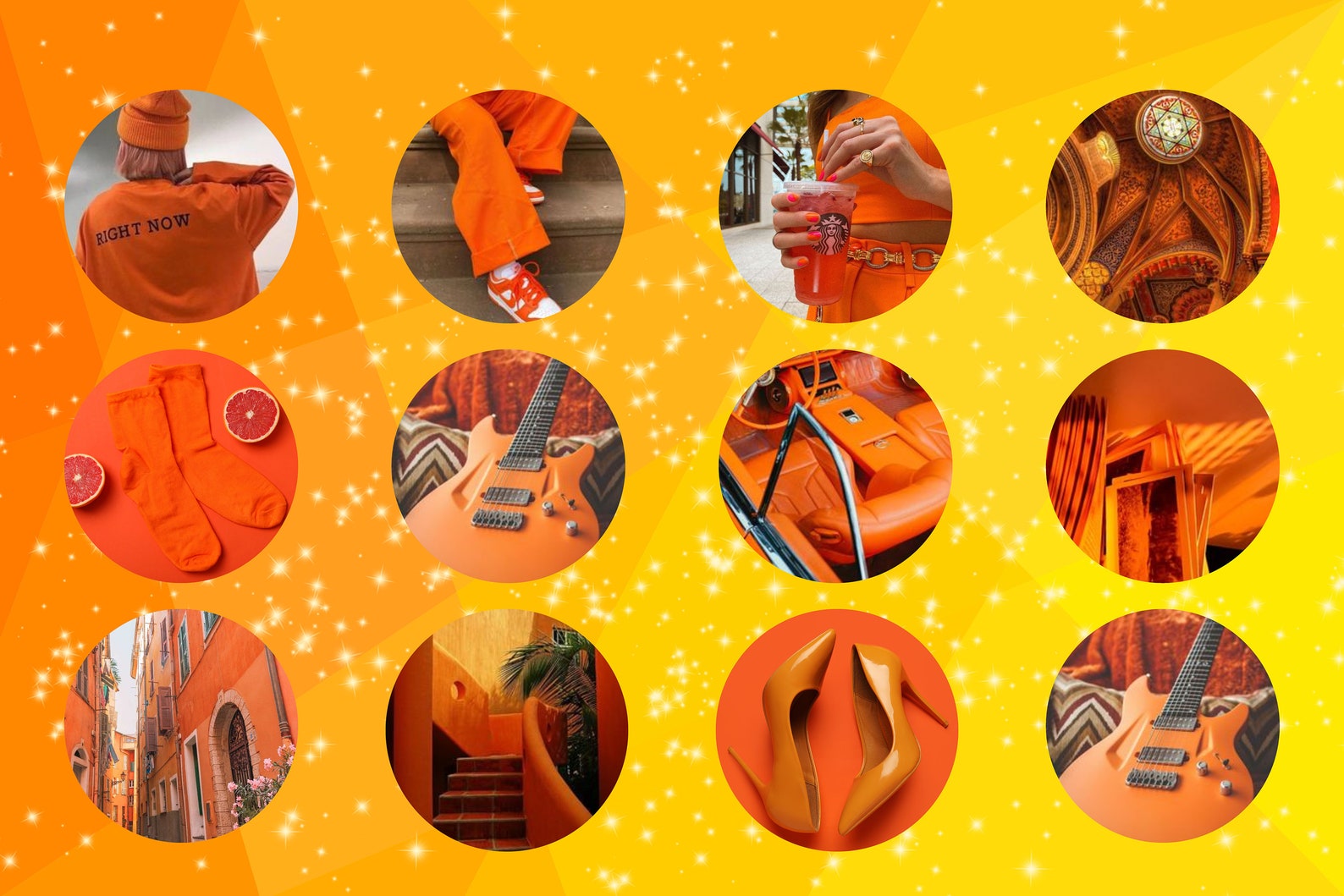 Orange Luxury Instagram Highlight Covers, Orange Editable Icons, Story ...