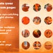 Orange Luxury Instagram Highlight Covers, Orange Editable Icons, Story ...