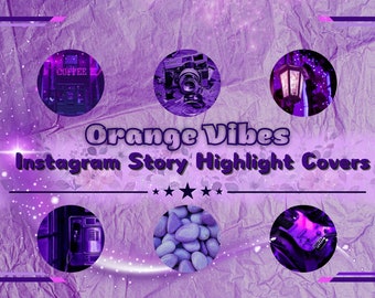 Orange Luxury Instagram Highlight Covers, Orange Editable Icons, Story ...