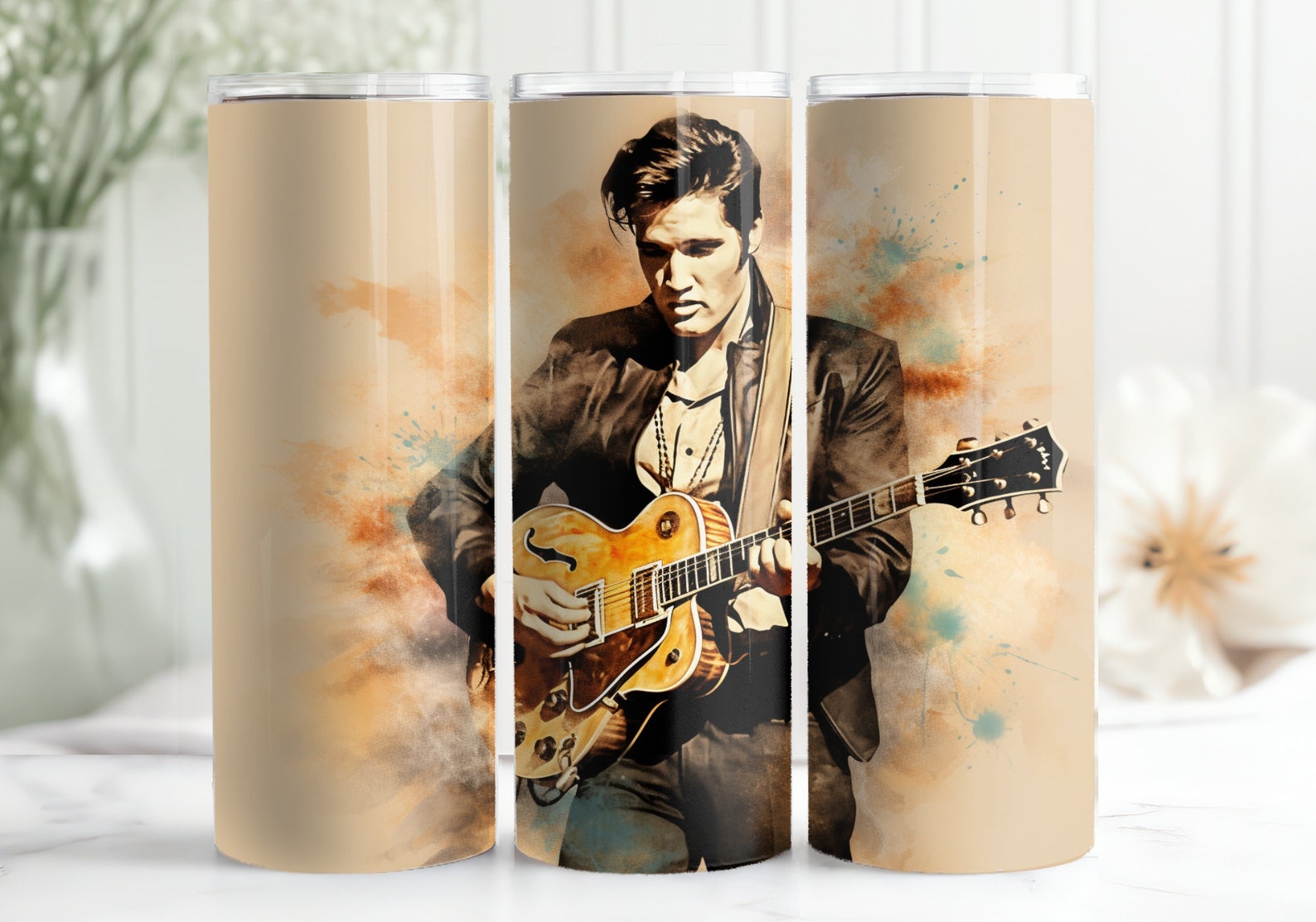 Elvis Presley 20 Oz Tumbler Wrap Sublimation Design, High Quality ...