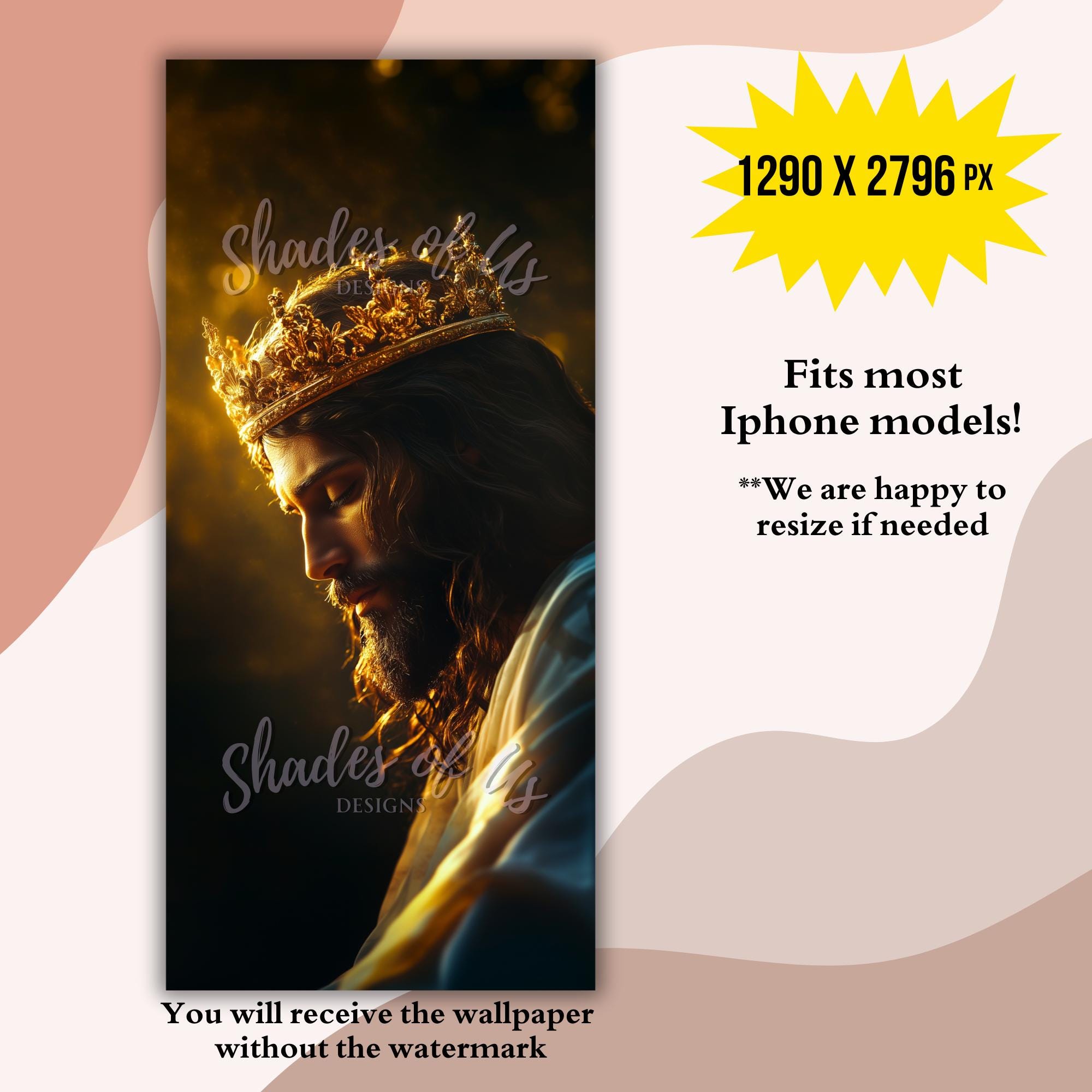Jesus is King Smartphone Wallpaper, High Quality Graphic (digital ...
