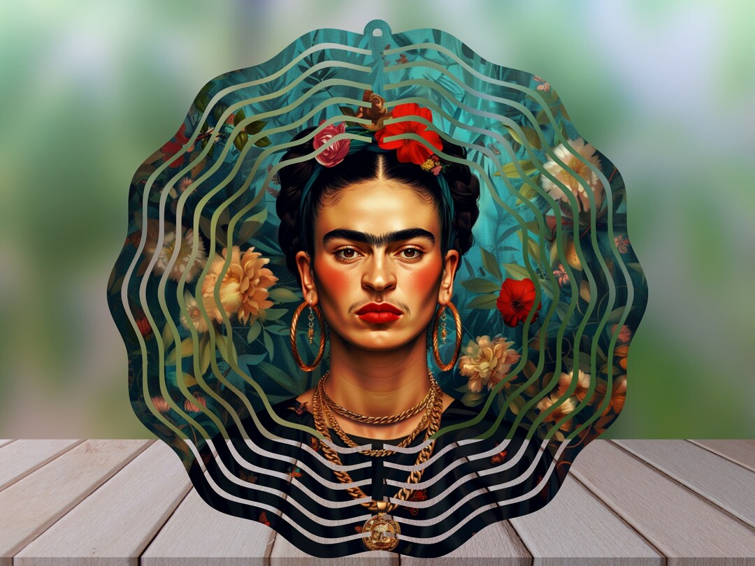 Modern Frida Kahlo PNG Wind Spinner Sublimation Design, High Quality ...
