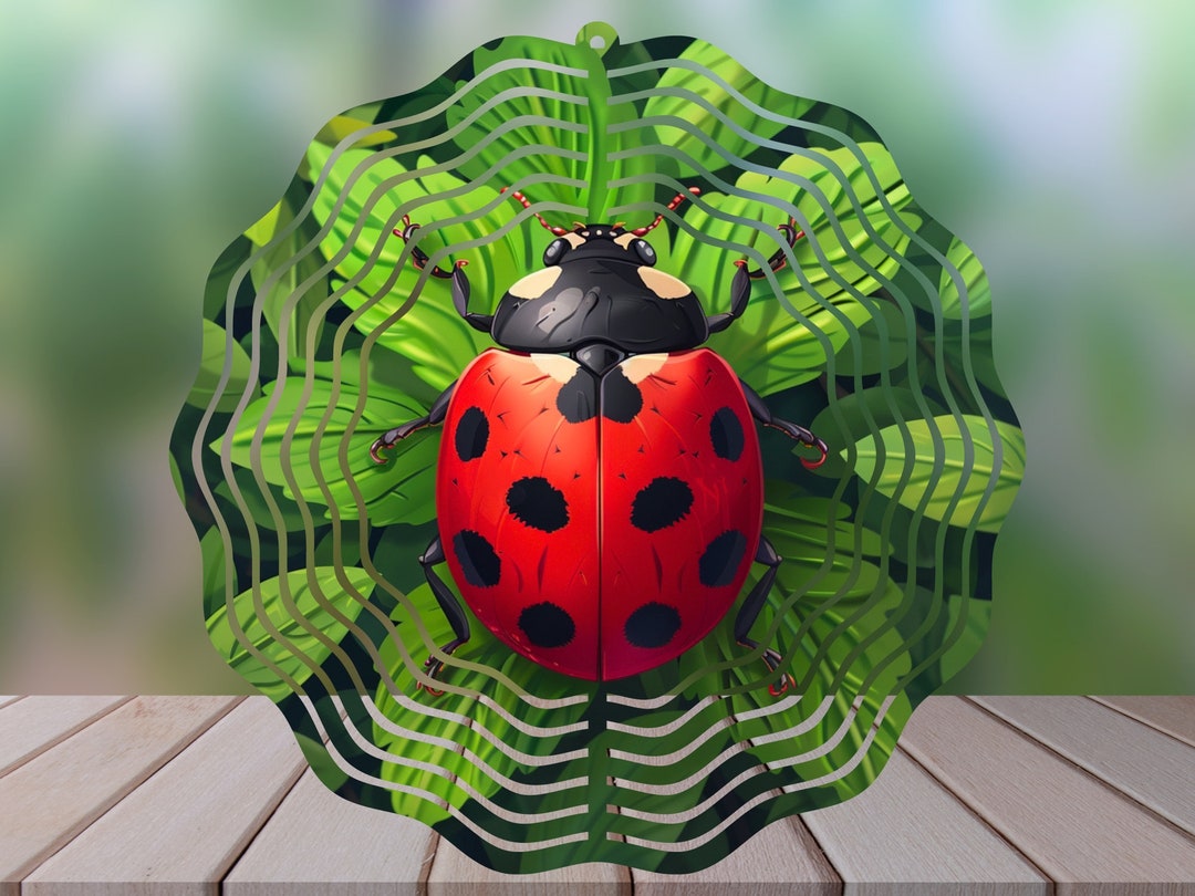 Ladybug PNG Wind Spinner Sublimation Design, High Quality PNG for ...