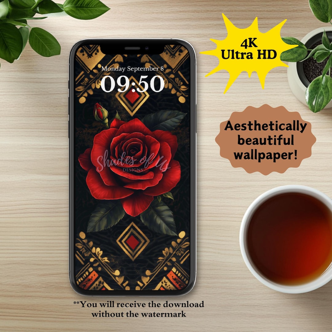 Mexican Red Rose Phone Wallpaper, High Quality Graphic, Wallpaper Art ...