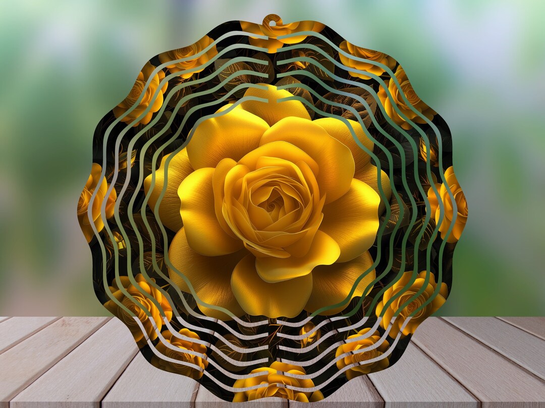 Yellow Roses PNG Wind Spinner Sublimation Design, High Quality PNG for ...