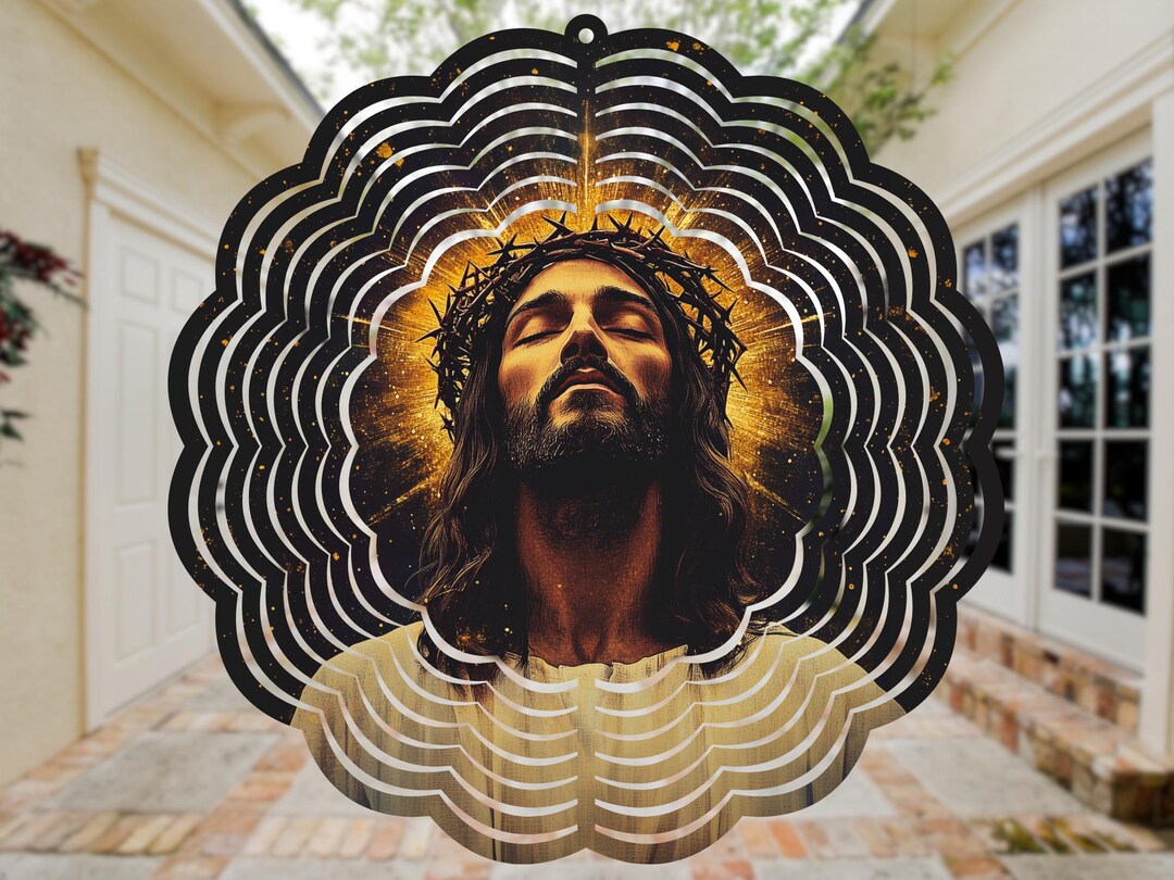 Divine Jesus PNG Wind Spinner Christian Sublimation Design, Instant ...