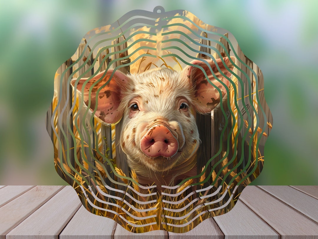 Adorable Pig PNG Wind Spinner Sublimation Design, High Quality PNG for ...