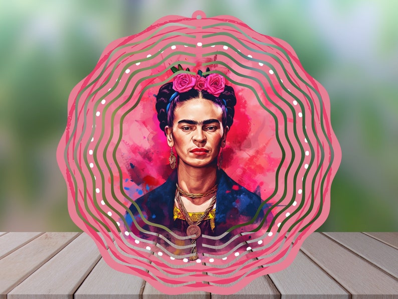 Pink Frida Kahlo PNG Wind Spinner Sublimation Design, High Quality PNG ...