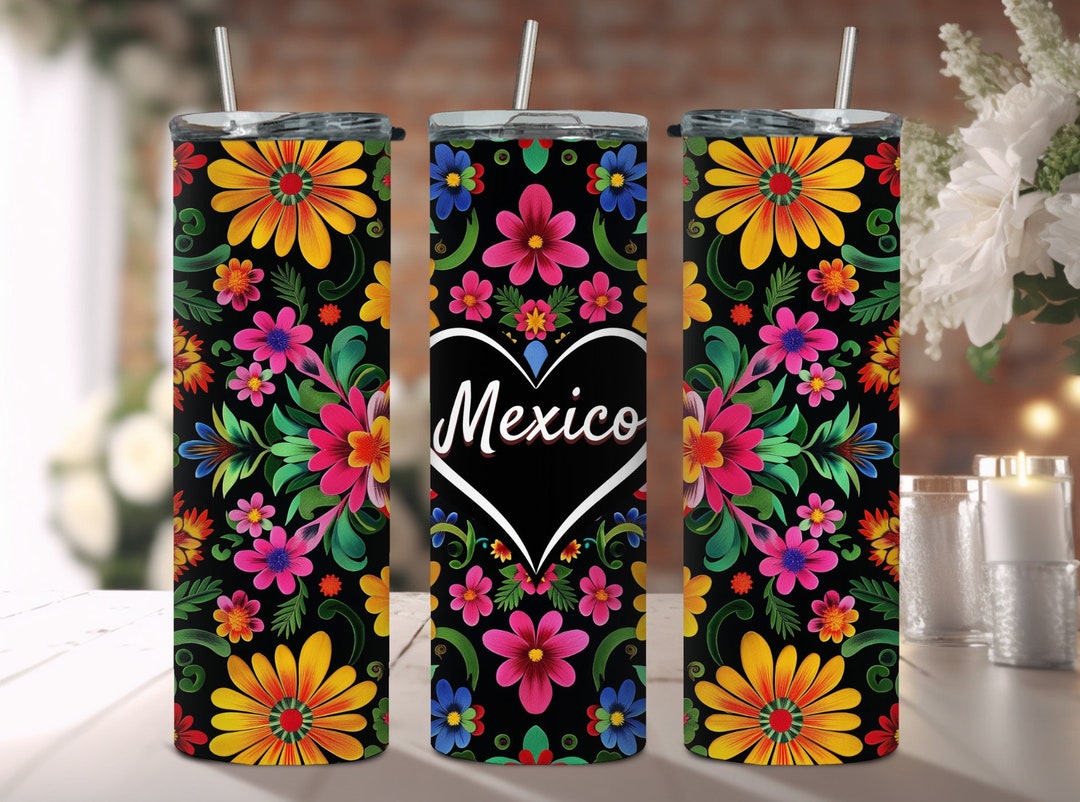 Mexico 20 Oz Tumbler Wrap Sublimation Design, High Quality Digital ...