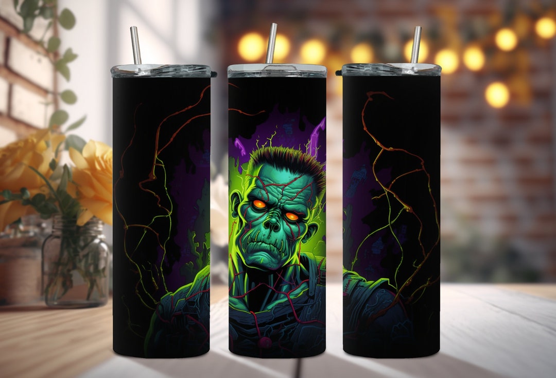 Colorful Frankenstein 20 Oz Tumbler Wrap Sublimation Design, Instant ...