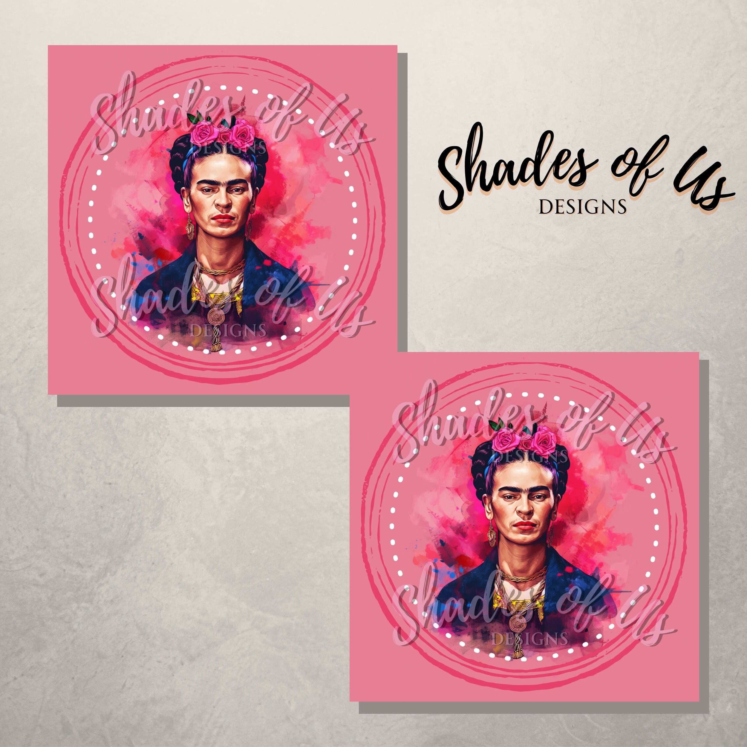 Pink Frida Kahlo PNG Wind Spinner Sublimation Design, High Quality PNG ...