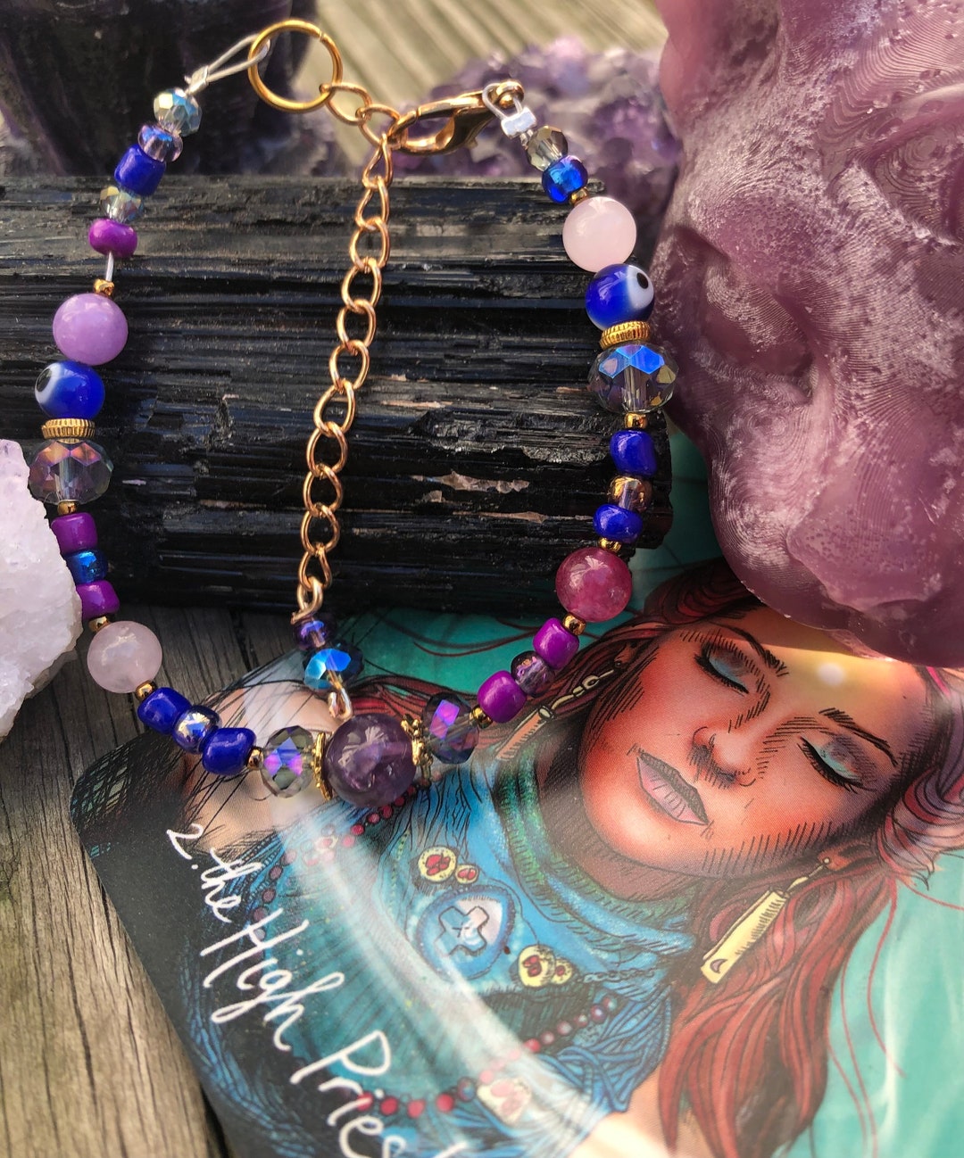 Aphrodite Asteroid Goddess Genuine Gemstone Bracelet, Love, Beauty ...