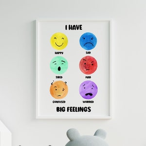 I Have Big Feelings, Homeschool Printables, Feelings Poster, Playroom ...