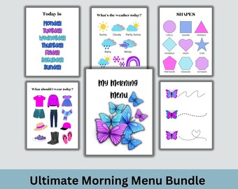 Morning Menu Printables, Morning Menu, Morning Menu Homeschool, Toddler ...