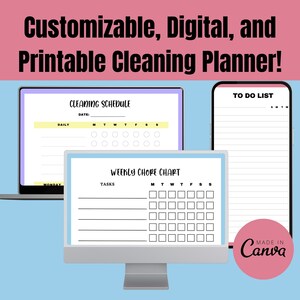 Cleaning Schedule Cleaning Checklist Cleaning Planner Chore - Etsy