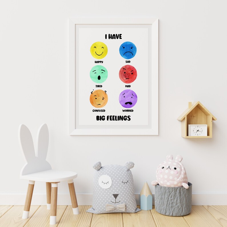 I Have Big Feelings, Homeschool Printables, Feelings Poster, Playroom ...