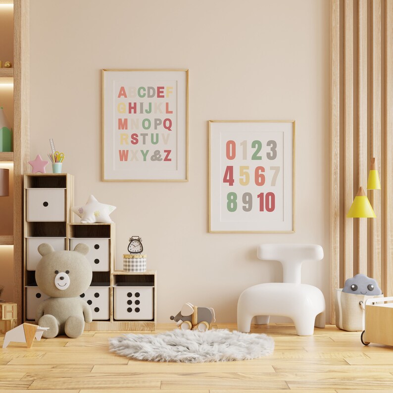 Set of Educational Posters, 6 Homeschool Prints, Montessori Classroom ...