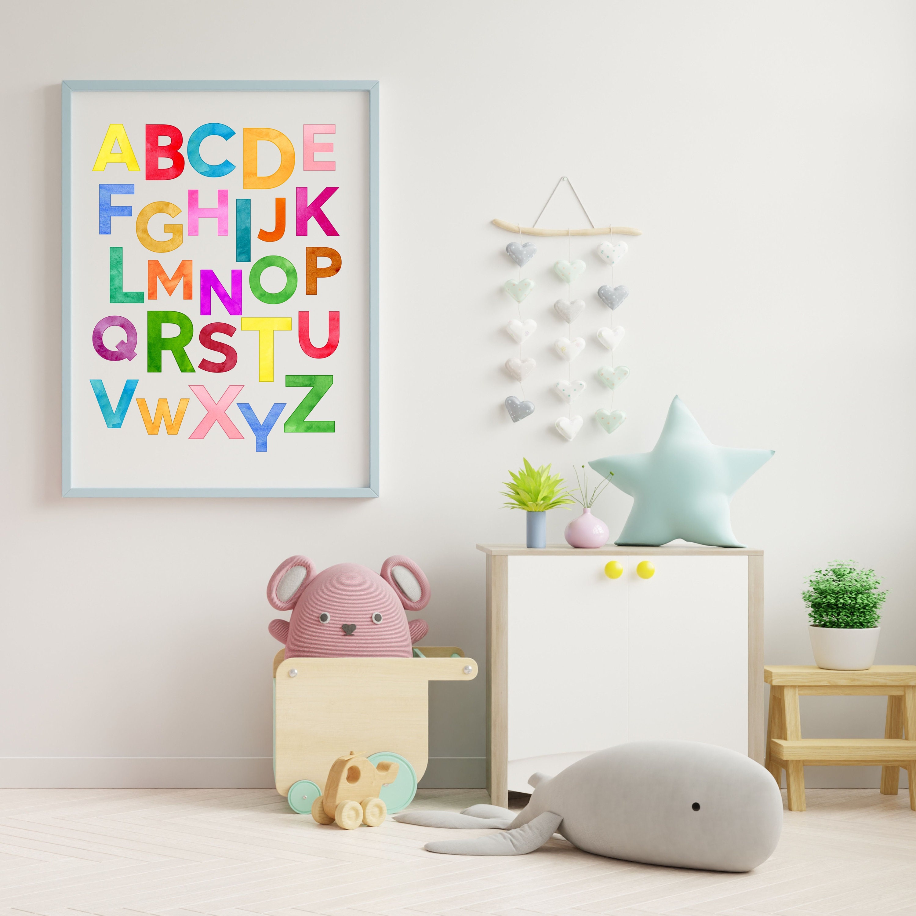ABC Poster, Rainbow Alphabet Poster, Homeschool Printables, Educational ...