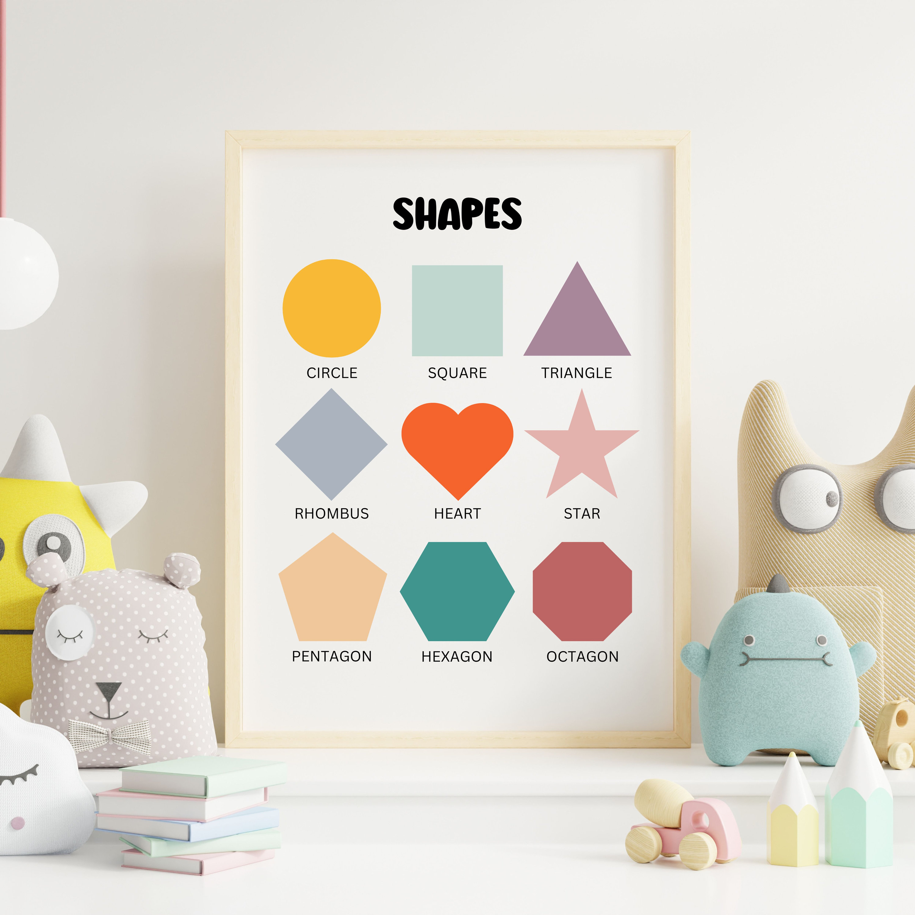Kids Wall Art, Children's Wall Art, Nursery Set of 6 Prints ...