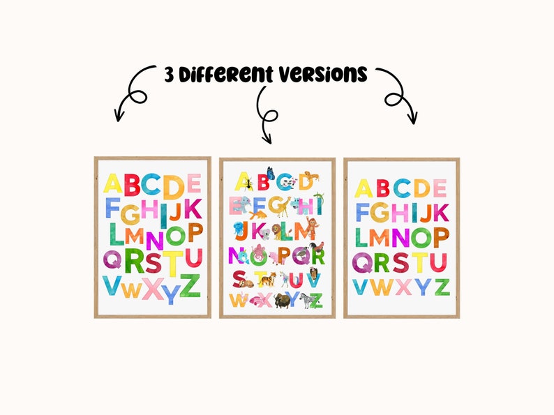 Rainbow Alphabet Poster Homeschool Printables Educational - Etsy
