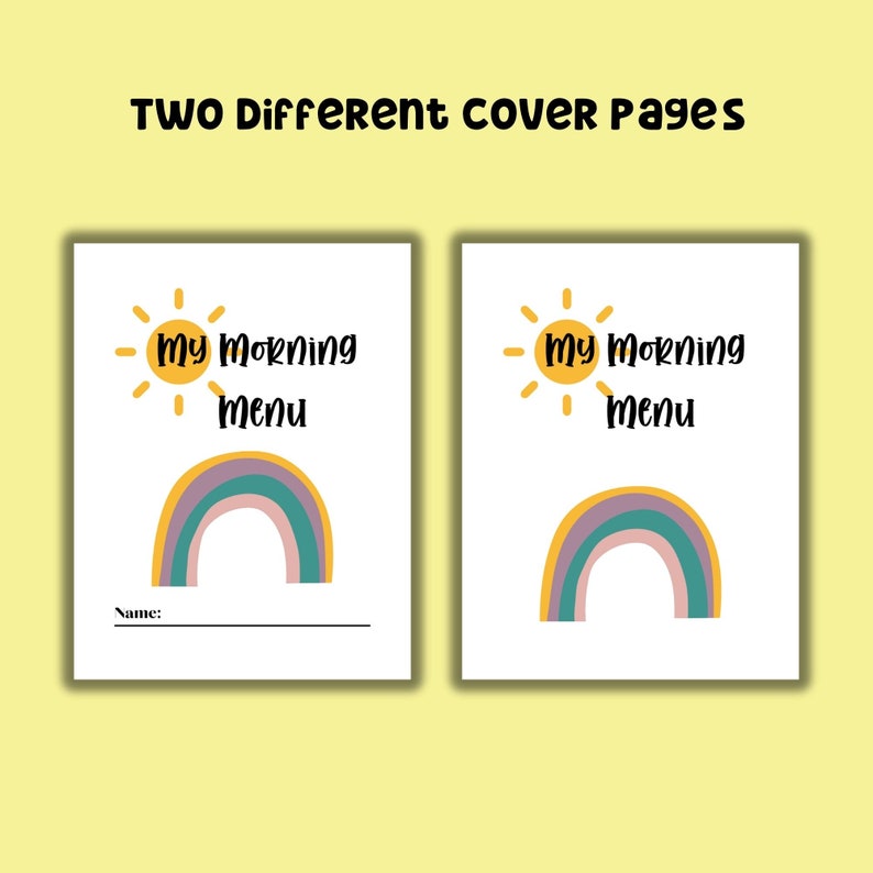 Morning Menu Printables, Morning Menu, Morning Menu Homeschool, Toddler ...