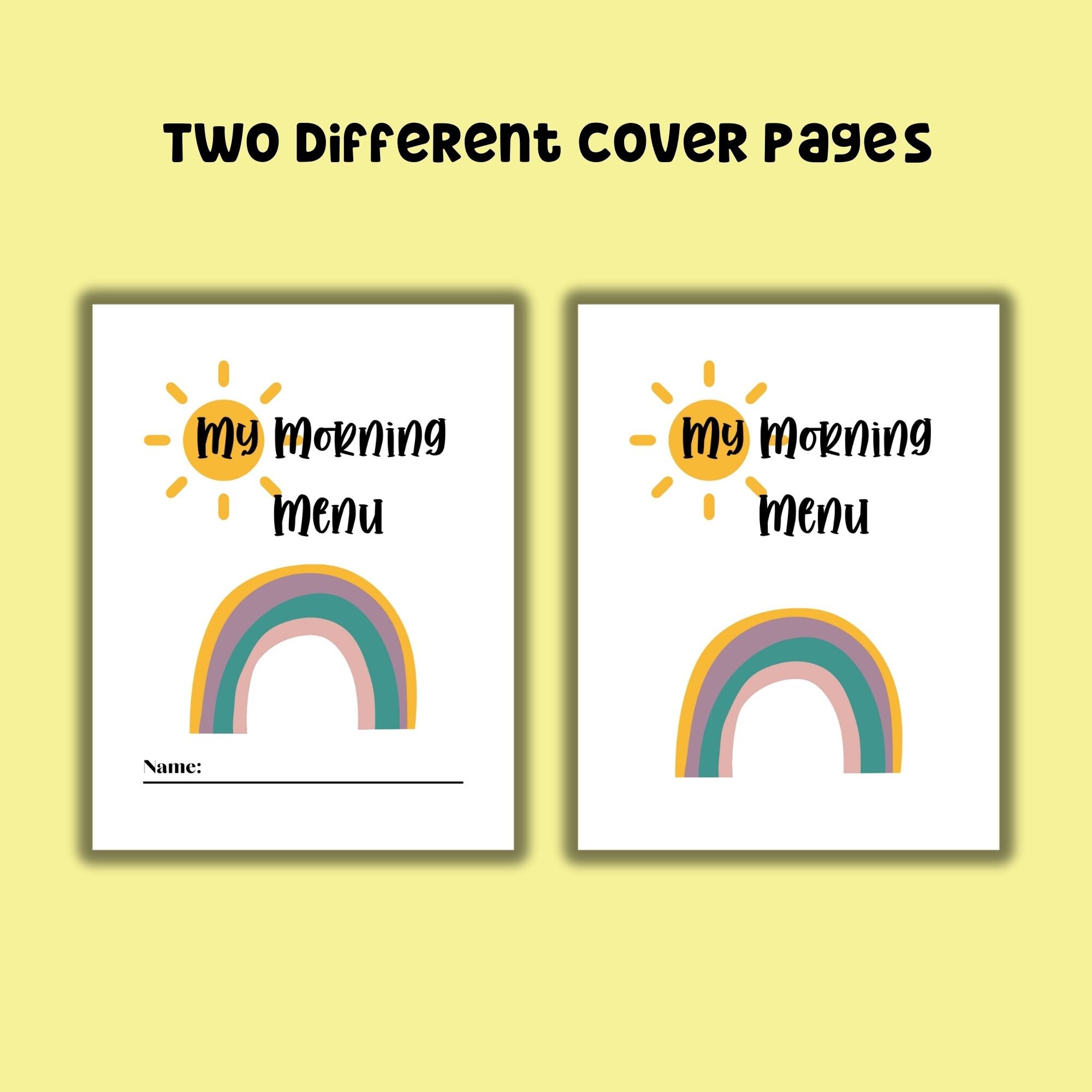 Morning Menu Printables, Morning Menu, Morning Menu Homeschool, Toddler ...