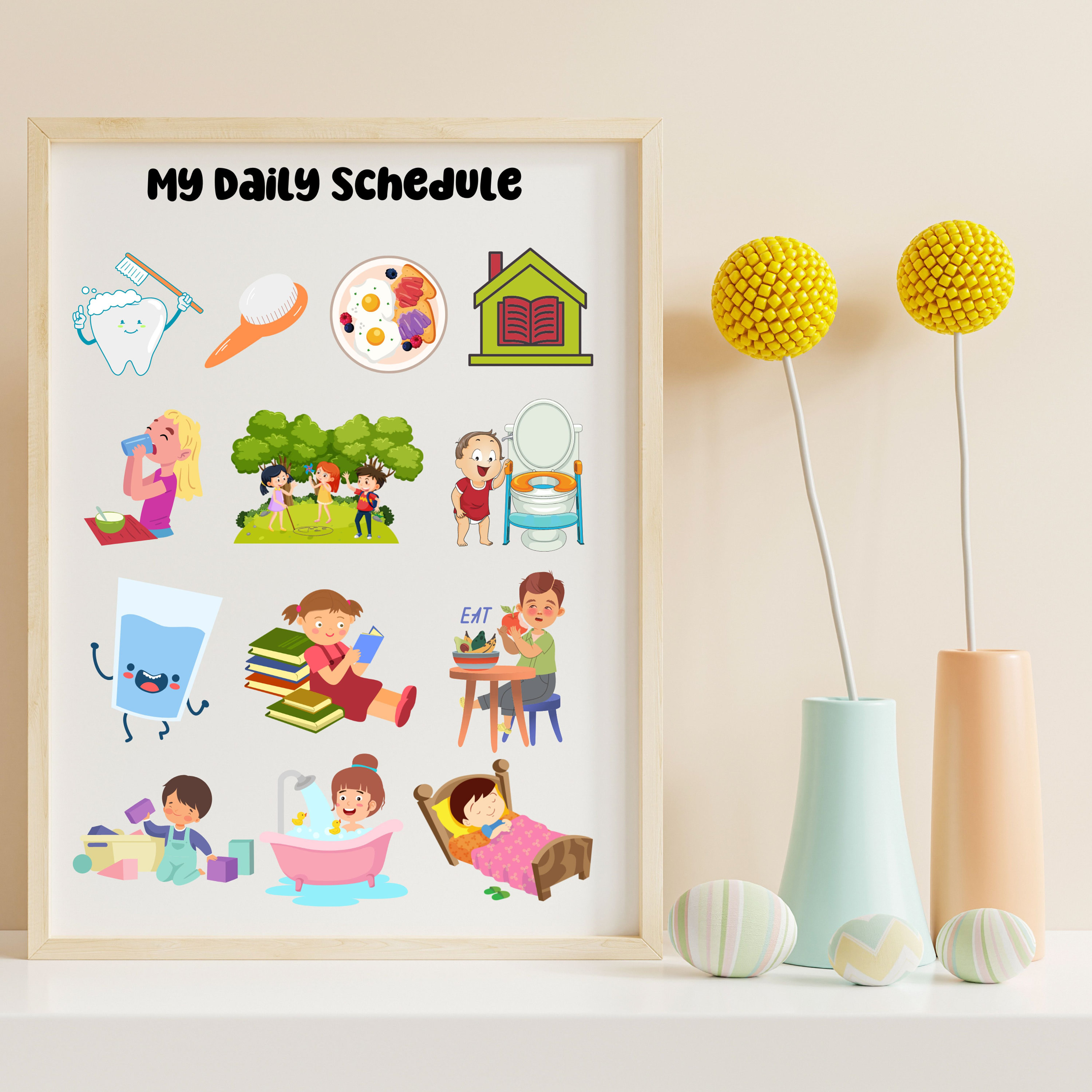 Toddler Routine Daily Visible Schedule Daily Visible Routine - Etsy