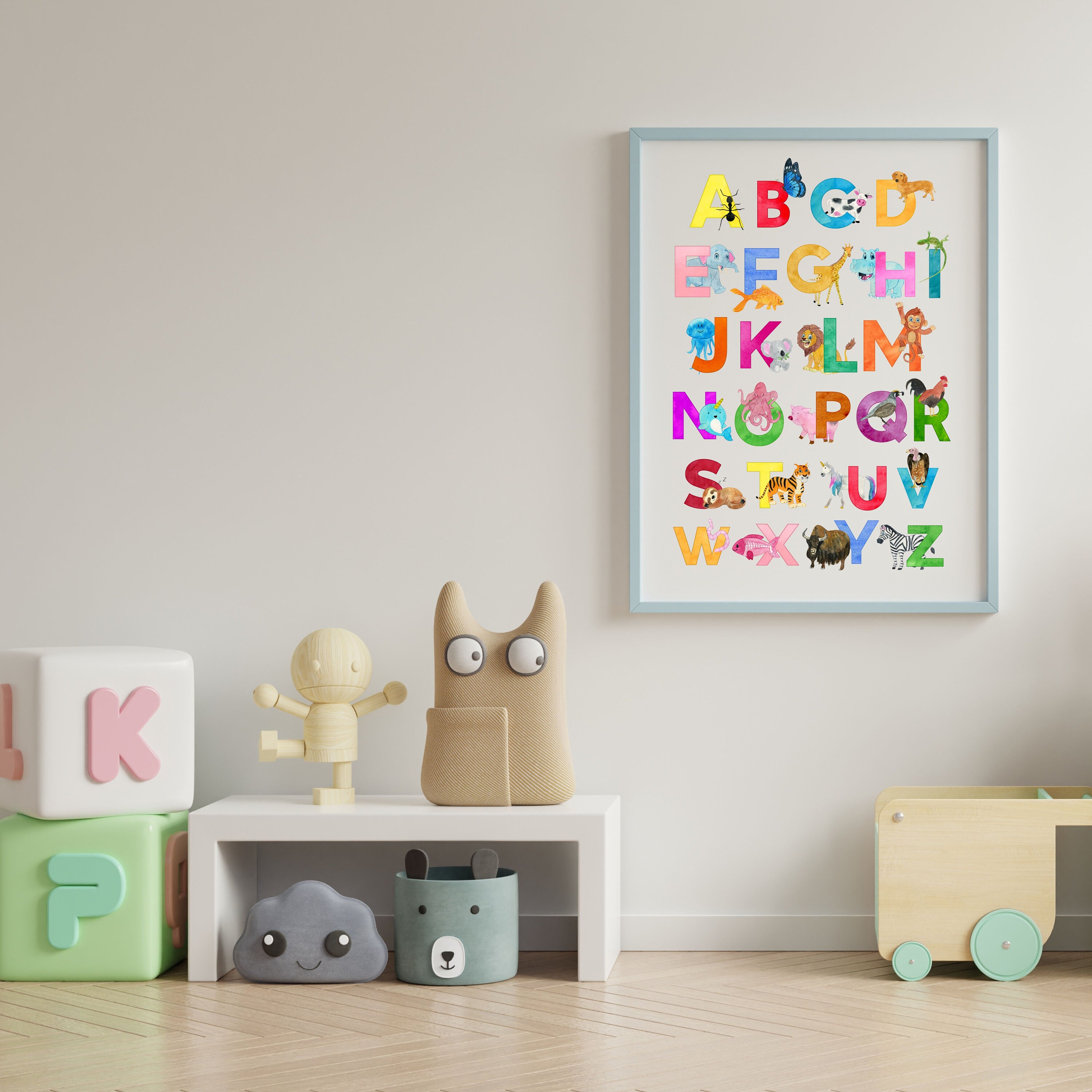 ABC Poster, Rainbow Alphabet Poster, Homeschool Printables, Educational ...