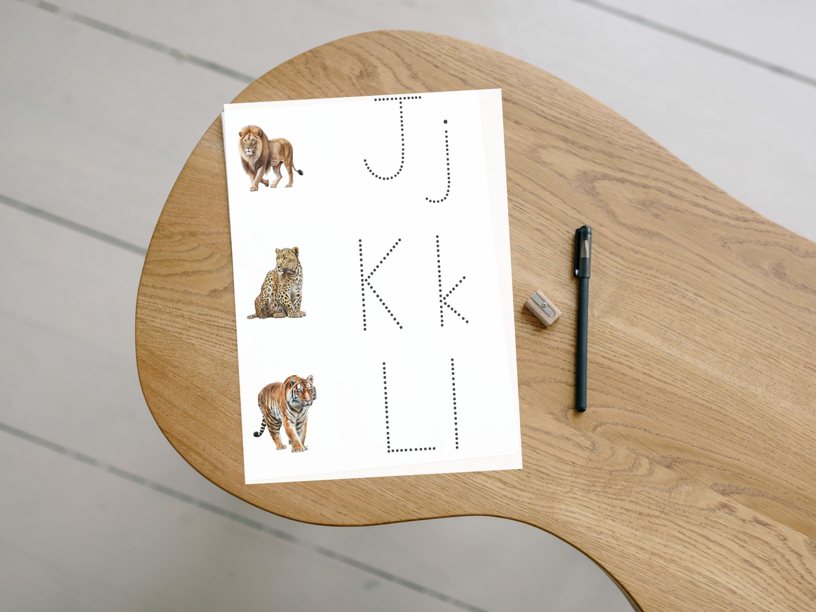 Preschool Line Tracing Worksheets, Safari Theme, Big Cat Unit Study ...