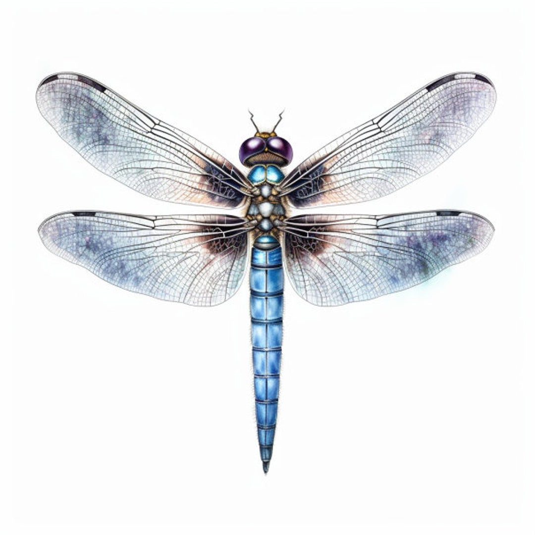 Scientific Illustration of a Dragonfly - Etsy