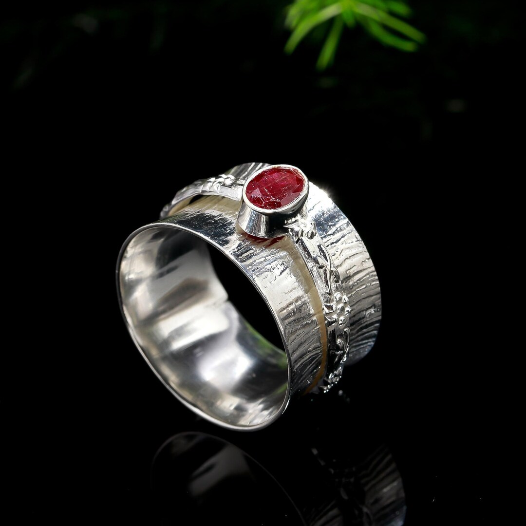 Natural Ruby Ring | Ruby Silver Ring | Sterling Silver 925 | Ruby Ring ...