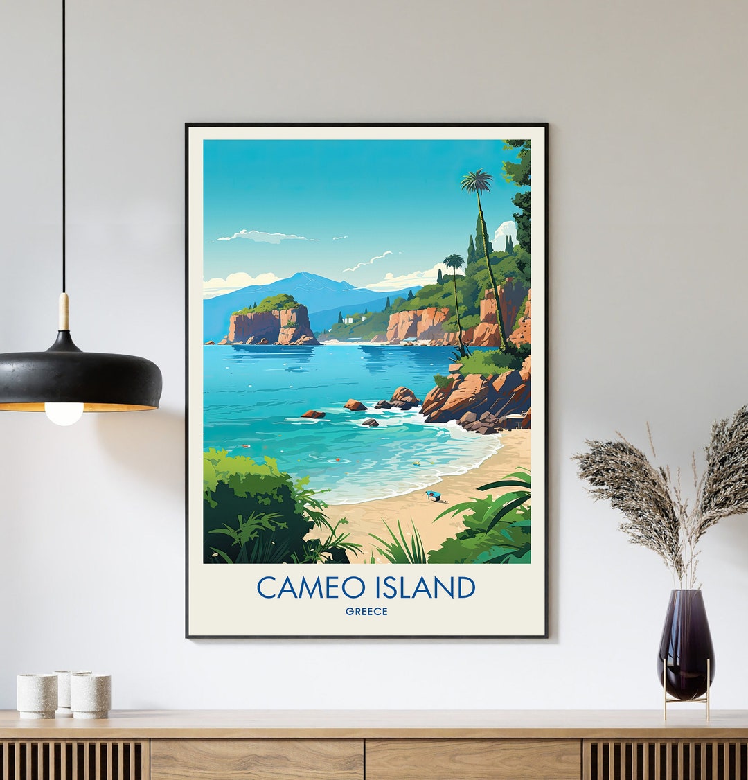 Cameo Island Travel Poster Greece Poster Cameo Island - Etsy