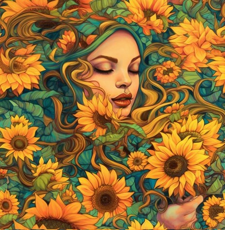 10 Beautiful Seamless Sunflower Patterns Custom Prompts for - Etsy