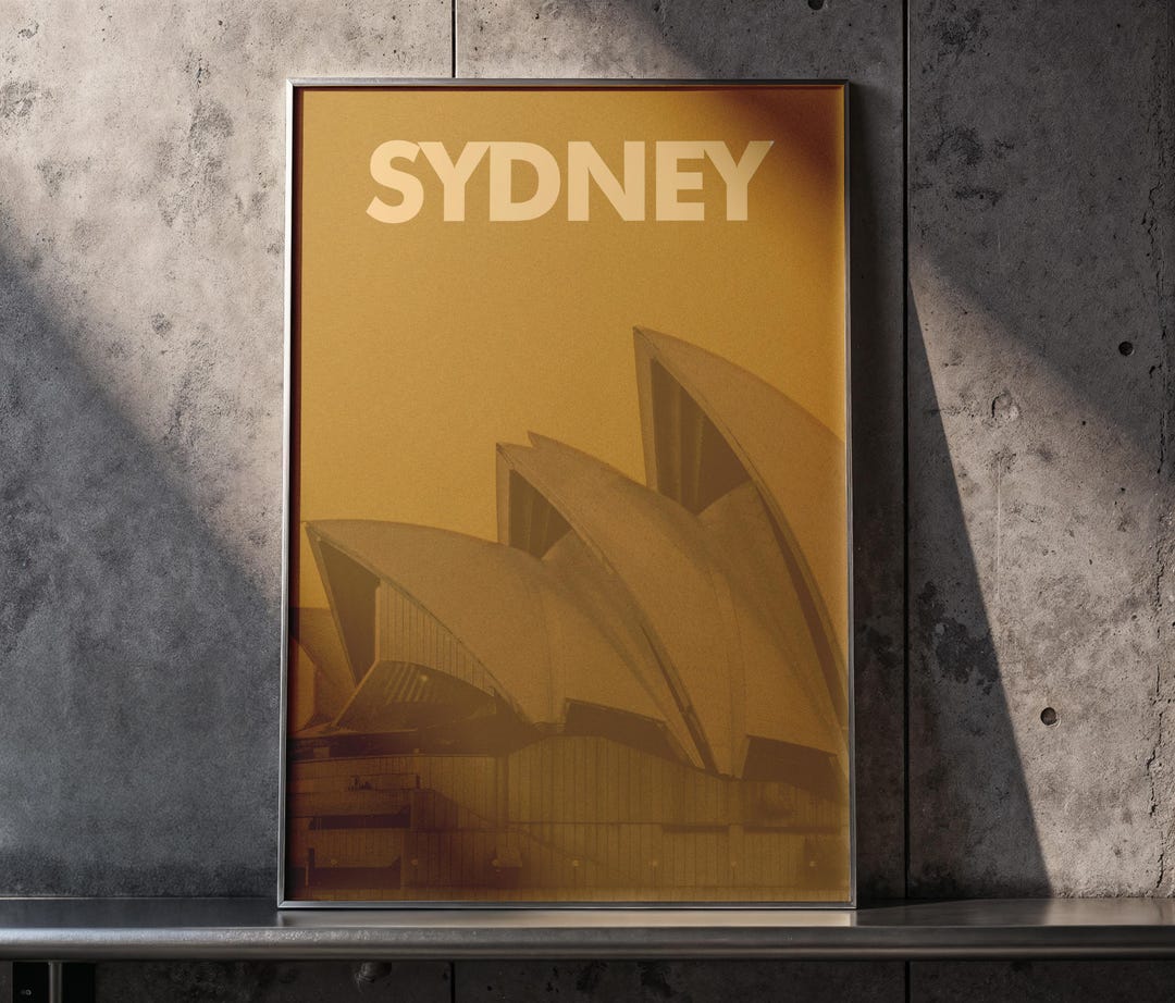 Sydney Opera House Print, Vintage Sepia Australia Travel Poster - Etsy