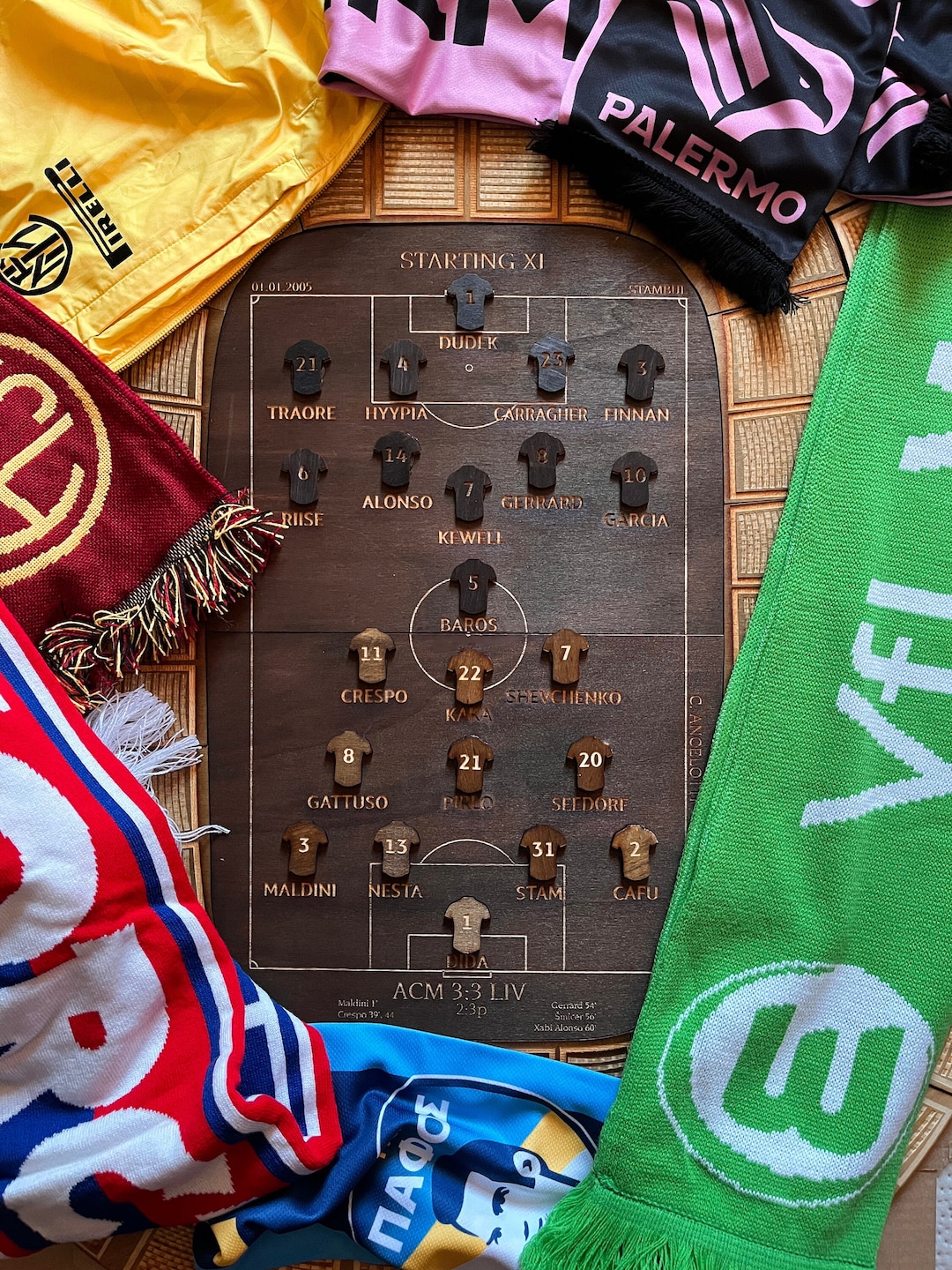 Your Favourite Match on Wood With Engraving - Personalised Starting ...