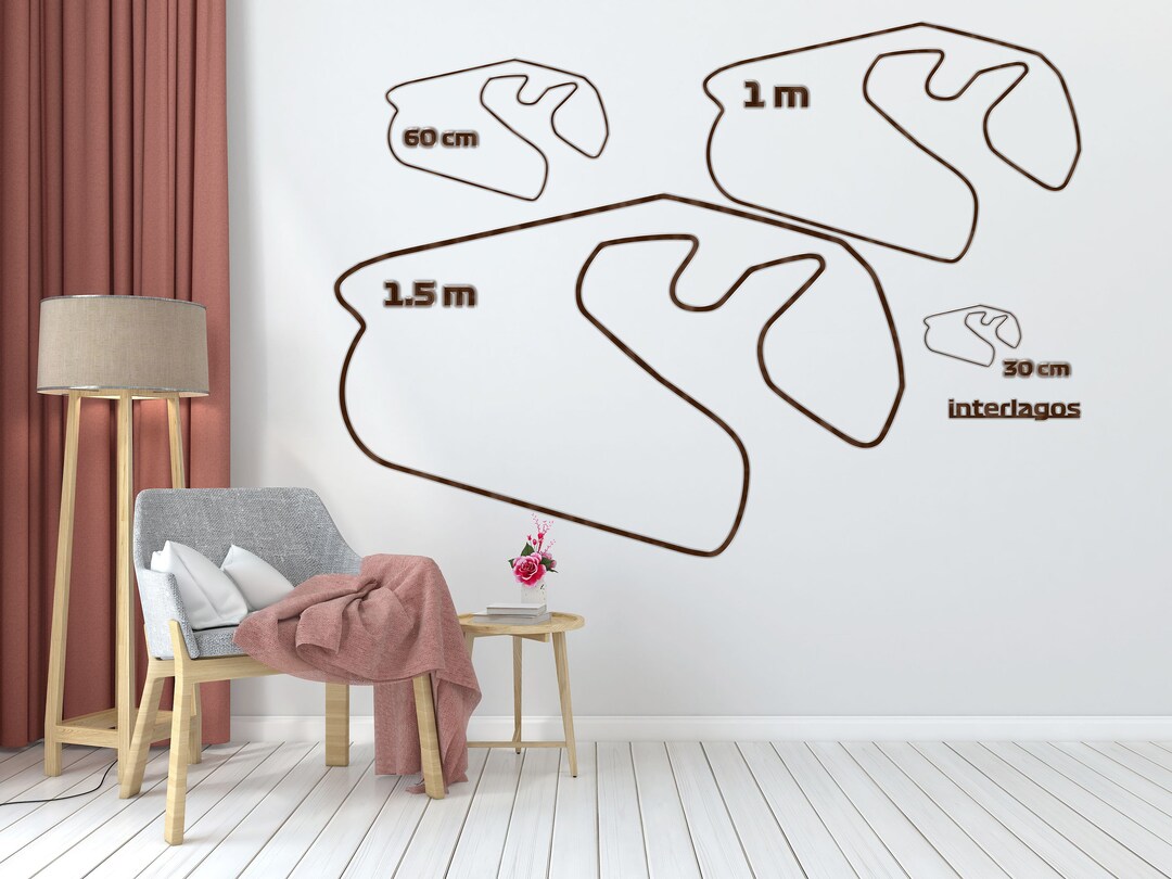 Interlagos F1 Wooden Map Circuit Collection | Detailed, Personalizable ...