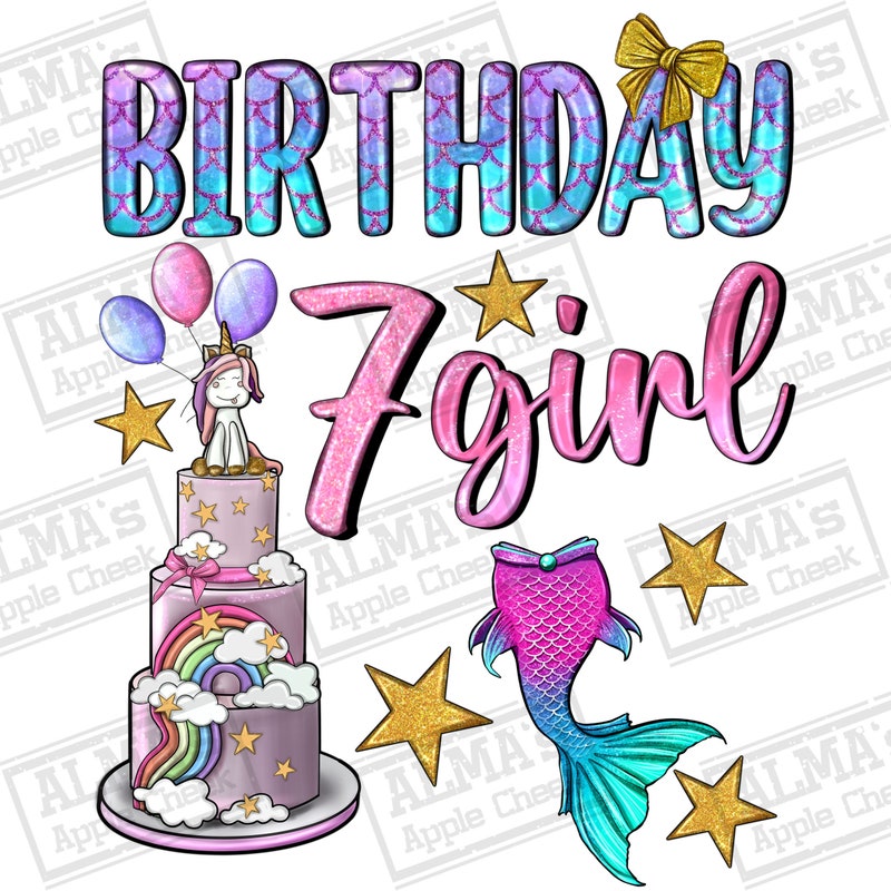 Unicorn 7th Birthday Svg - Etsy