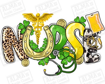 St. Patrick's Day Nurse Png Sublimation Design Download, St. Patrick's ...